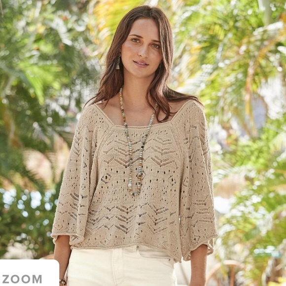 Sundance | Tops | Sundance Afternoon Sunshine Pullover Crochet Poncho ...
